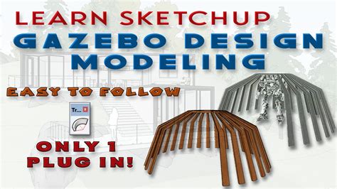 gazebo design modeling in sketchup youtube