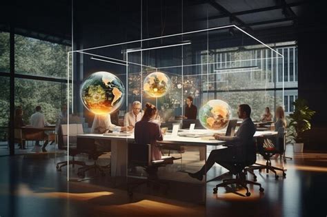 Premium Photo International Business Team Collaborating In A