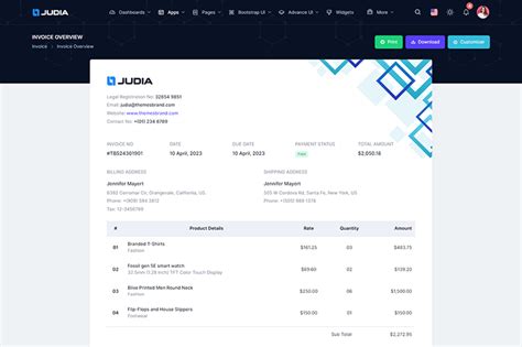 Bootstrap 5 Judia Premium Admin And Dashboard Template