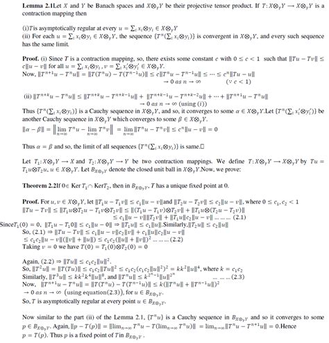 Fixed Points Of Different Contractive Type Mappings On Tensor Product Spaces Open Access Journals