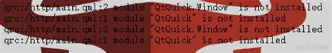 “qtquickwindows“ Is Not Installed“qtquick“ Is Not Installed解决方法