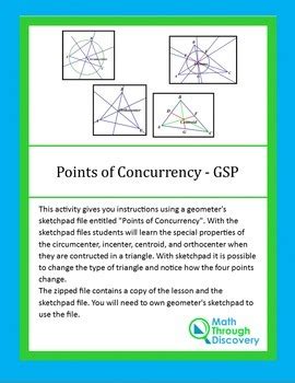 Geometry Points Of Concurrency GSP By Math Through Discovery LLC