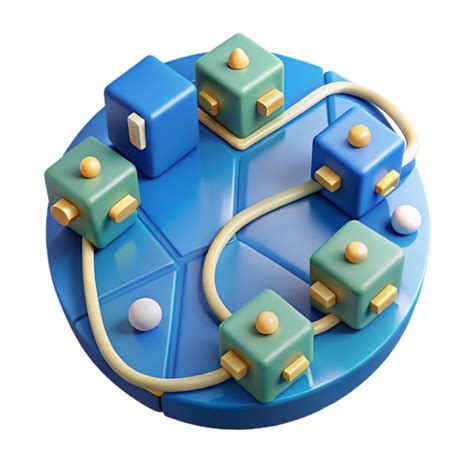Abstract Network Interconnected Cubes And Pathways 56085801 Png
