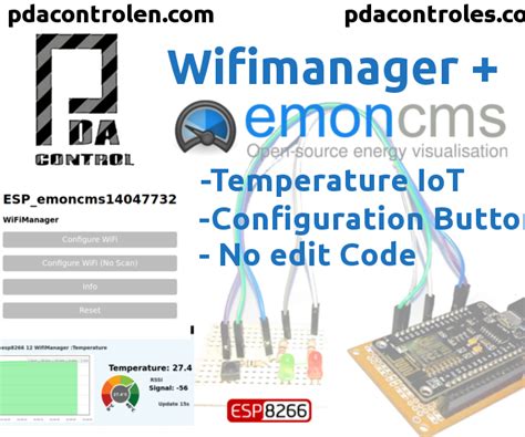 wifimanager emoncms oem with esp8266 temperature 1 11 steps
