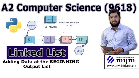 Linked List Oop Intro Adding Node At The Beginning Output List