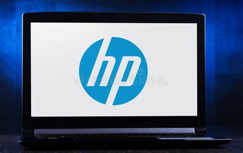 Laptop Computer Displaying Logo Of HP Editorial Stock Photo Image Of Technology Label