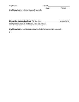 Adding Subtracting Polynomials Intro To Multiplying Polynomials