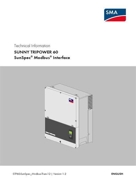 Modbus Sunspec Stp60 10 En Pdf Pdf Computer Network