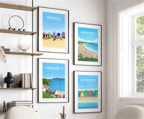 Llyn Peninsula Wales Print Set Of 4 Travel Wall Art Of Abersoch