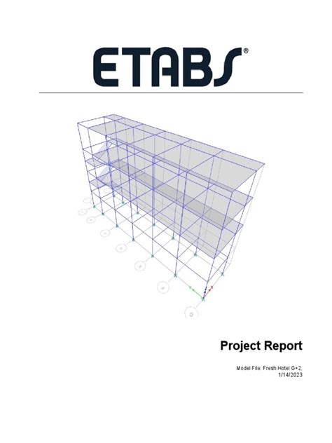 Final Report Etabs Pdf Beam Structure Architectural Elements