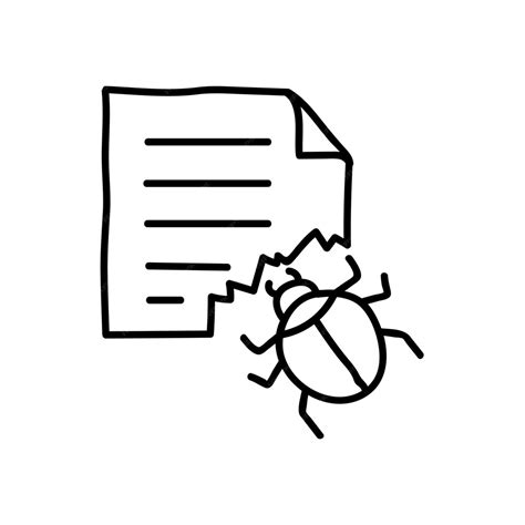 Premium Vector Computer Bug Icon Hand Drawn Vector Illustration