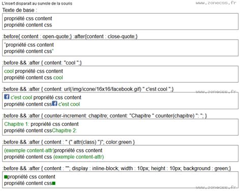 Content Css Exemple De Code Zone Css