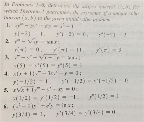 Solved In Problems 1 6 Determine The Largest Interval 1