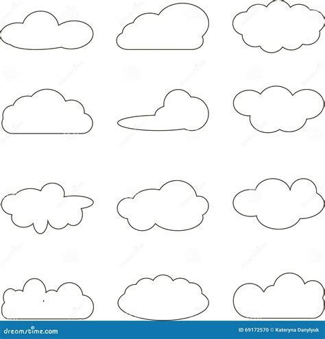 Clouds Collection Cloud Computing Pack Stock Vector Illustration Of
