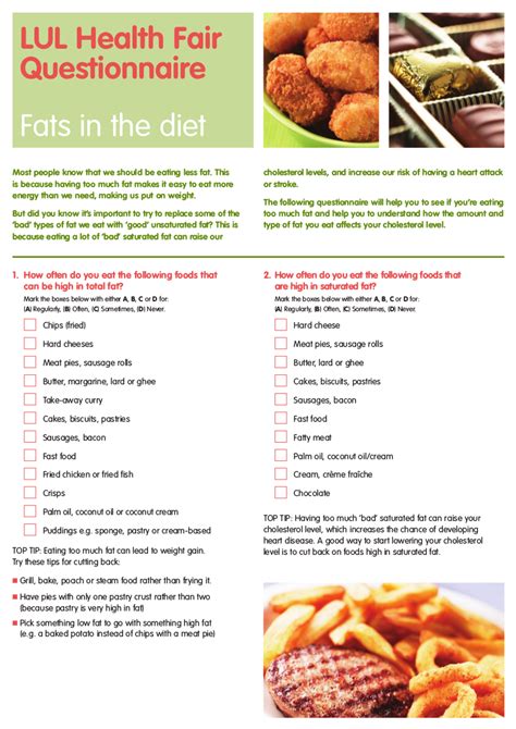 15 Diet Questionnaire Examples To Download
