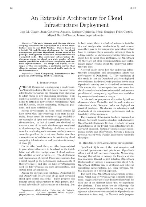 Pdf An Extensible Architecture For Cloud Infrastructure Deployment