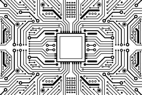 Abstract Background With Technology Circuit Board Texture Electronic Motherboard Illustration