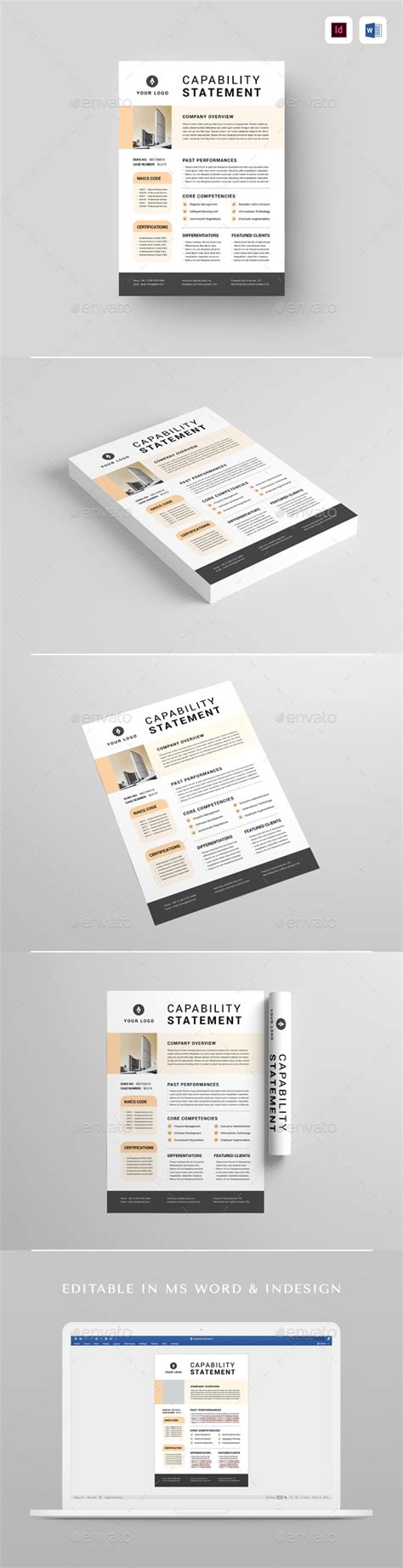 Capability Statement Print Templates Graphicriver