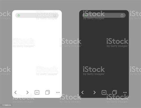 밝고 어두운 모드에서 브라우저 모형 어둡고 흰색 색상의 모바일 브라우저템플릿 격리 된 인터넷 템플릿입니다 벡터 Eps 10 웹 브라우저에 대한 스톡 벡터 아트 및 기타