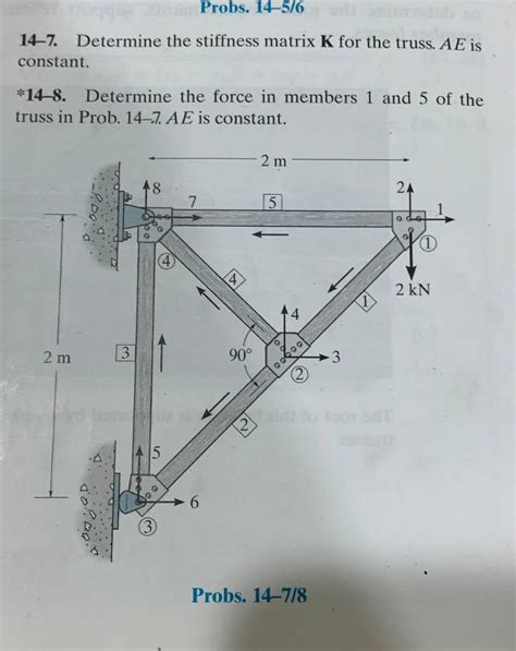 Solved Probs 14 5 6 14 7 Determine The Stiffness Matrix K