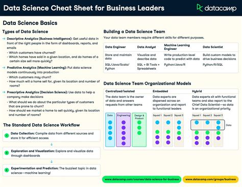 Data Science Cheat Sheet Dành Cho Business Leaders Mastering Data