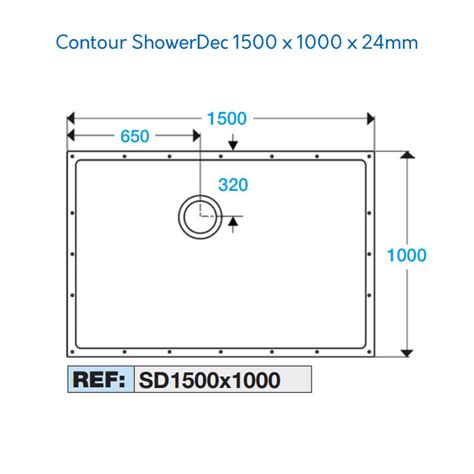 Contour Showerdec Wet Room Shower Tray Floor Former 1500 X 1000 X 24mm
