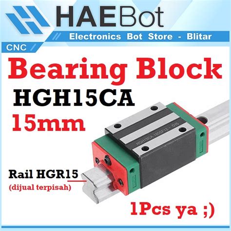 Jual [haebot] Hgh15 Hgh15ca Bearing Block Linear Rail Guide 15mm Hgr15 Cnc Motion Otomasi