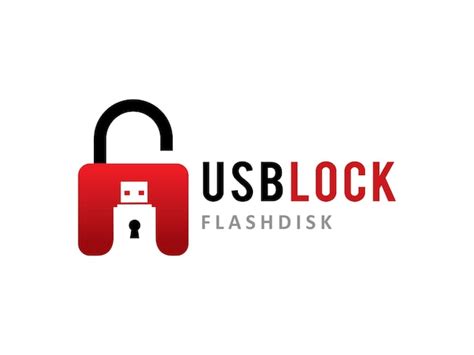Premium Vector USB Lock Logo Symbol Or Icon Template
