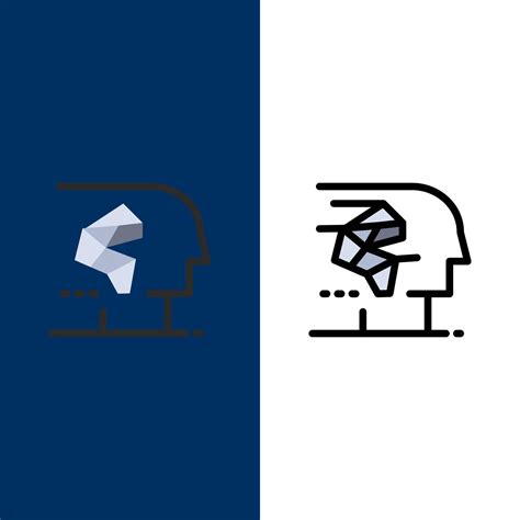Android Artificial Brain Human Interface Icons Flat And Line Filled