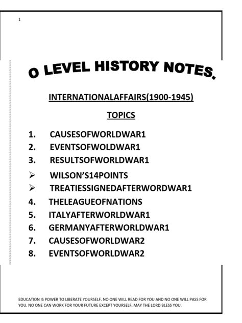 Europeolevelnotes Pdf