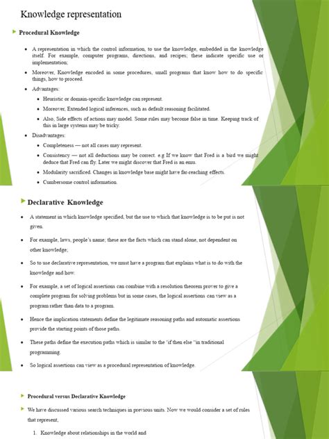 knowledge representation ai unit 3 pdf knowledge representation and
