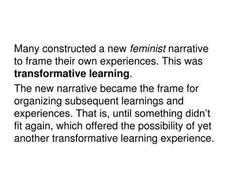 Ppt Transformative Learning Theory Powerpoint Presentation Free
