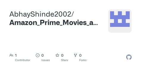 GitHub AbhayShinde Amazon Prime Movies And TV Shows Data Analysis