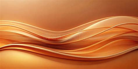 Abstract Orange Waves Fluid Design With Smooth Curving Lines And Warm Hues Generative Ai Stock
