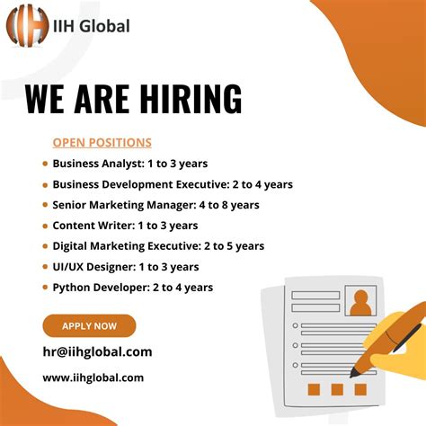 Iih Global On Linkedin Hiring Ahmedabaditjob Itjobs Ba Bde