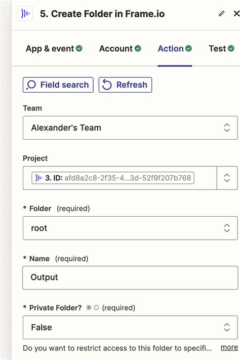 invalid argument when trying to create a folder via zapier zapier