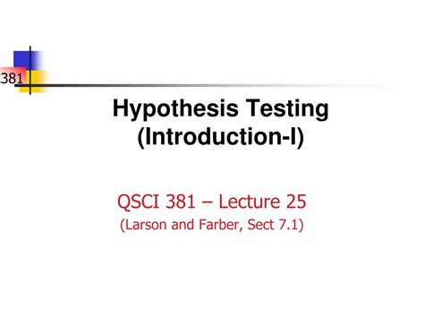 PPT Hypothesis Testing Introduction I PowerPoint Presentation Free Download ID 5184292