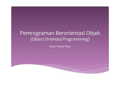 pemrograman berbasis objek pdf