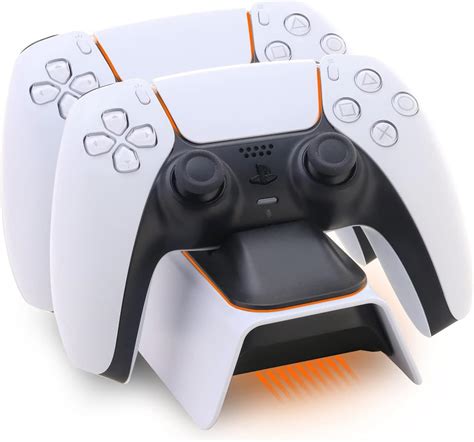 Slajoy Ps5 Controller Charger Station With Fast Charging Ac Adapter 5v 3a Dual