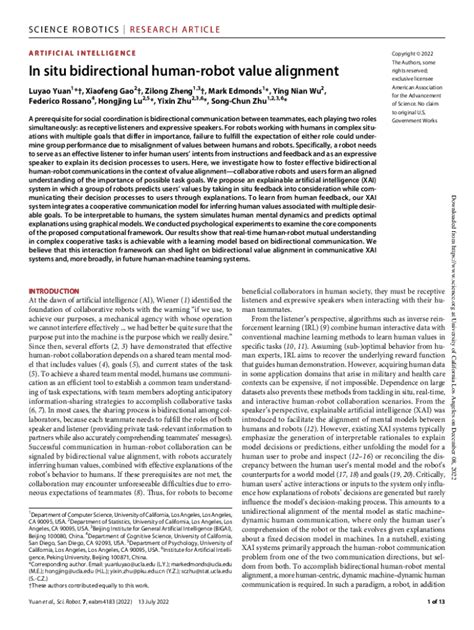 Fillable Online Value Alignment And Trust In Human Robot Interaction Fax Email Print Pdffiller