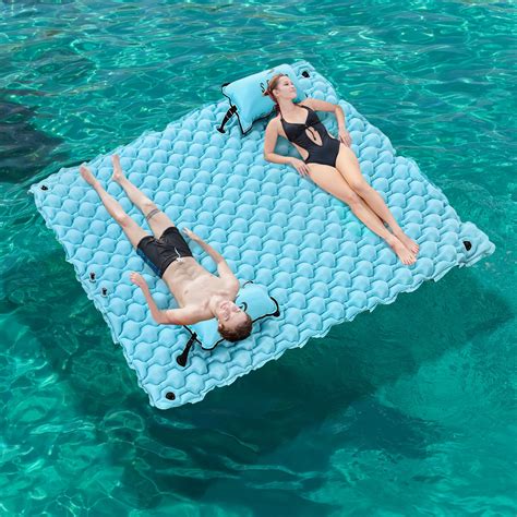 Sebor Lake Floats With Pool Hammock 72x 72 Giant Inflatable Floating