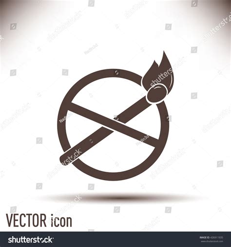 No Naked Flame Warning Sign Vector เวกเตอรสตอก ปลอดคาลขสทธ Shutterstock