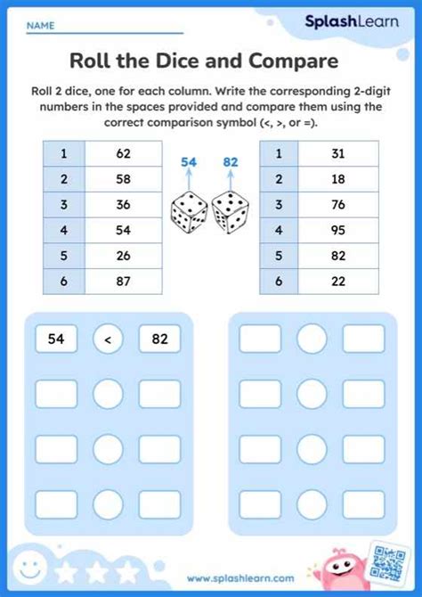 Year 2 Maths Compare Numbers Worksheets Free Printable Age 6 7
