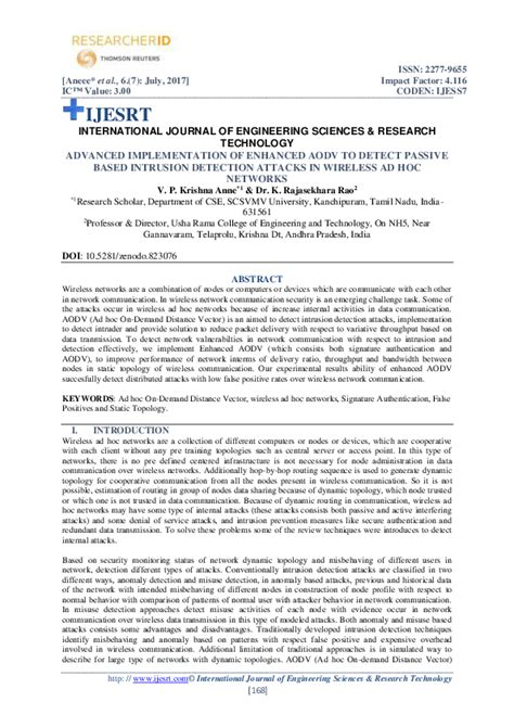 pdf advanced implementation of enhanced aodv to detect passive based