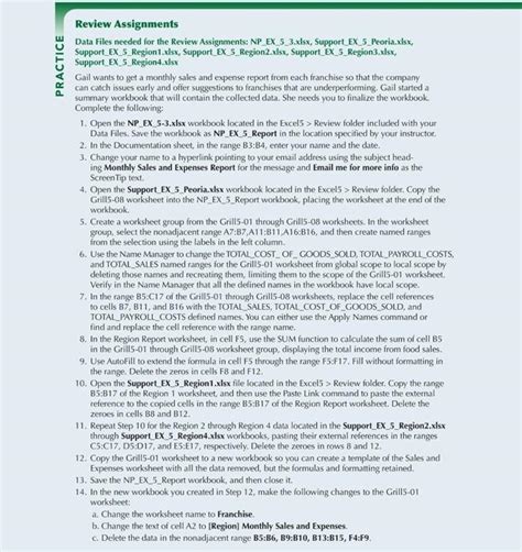 Practice Review Assignments Data Files Needed For The