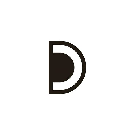 Simple Geometric Letter Dc Negative Space Logo Vector Vector Art At Vecteezy