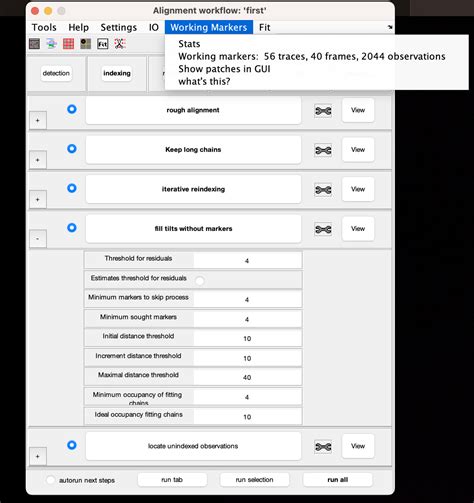Walkthrough On Gui Based Tilt Series Alignment Scilifelab 2023 Dynamo