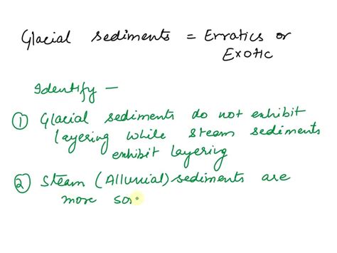Solved How Would You Identify Glacial Sediments From Alluvial Stream Sediments Also Could