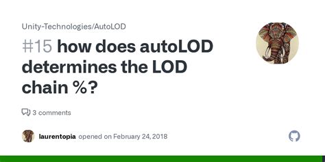 How Does Autolod Determines The Lod Chain · Issue 15 · Unity