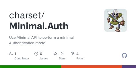 GitHub Charset Minimal Auth Use Minimal API To Perform A Minimal Authentication Mode